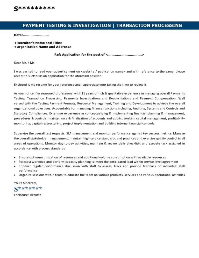 Cover Letter Format Examples, Templates, Download 50+ Free Samples