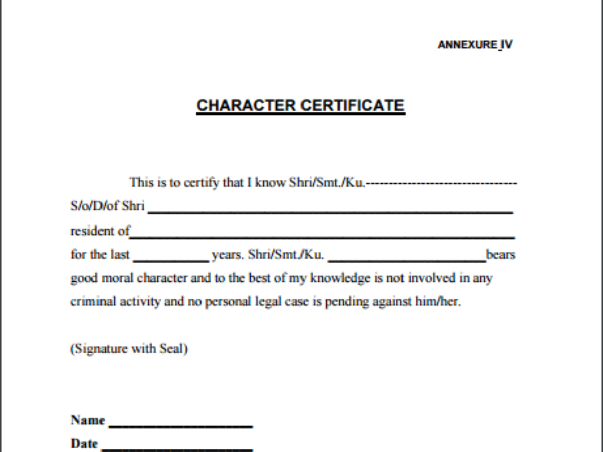  View 45 Sample Letter Of Good Moral Character For Employment