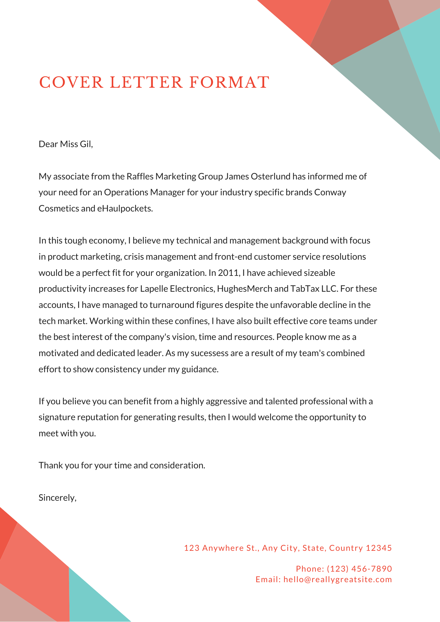 Cover Letter Format Examples, Templates, Download 50+ Free Samples